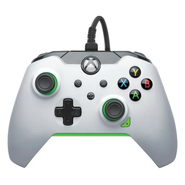 XBOX/PC Wired Controller White Neon Green