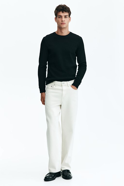 MAJICA OD ŽERSEJA VAFL TKANJA SLIM FIT