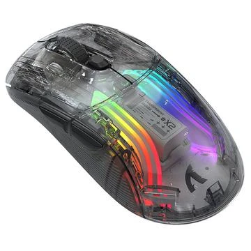 ATTACK SHARK X2 TRANSPARENT WIRELESS MOUSE W. RGB - BLACK