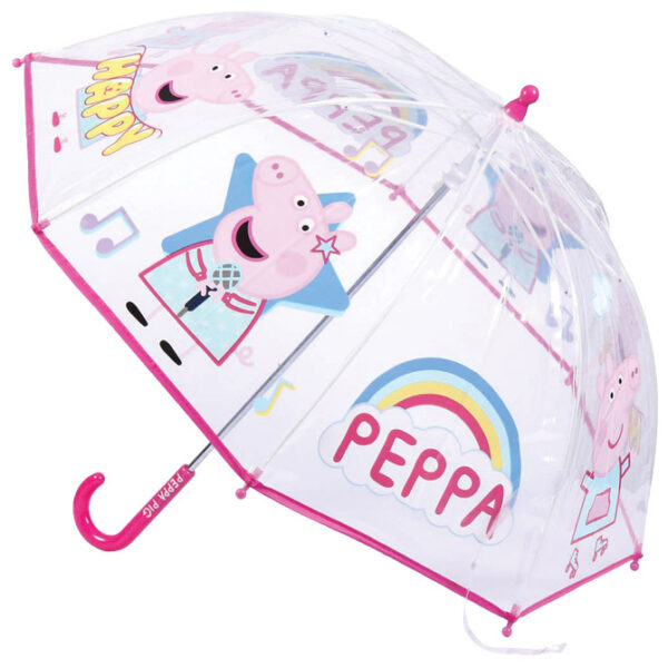 Kišobran dečji ručni (kupola) 45cm Peppa Pig Cerda 2400000657 providni!!