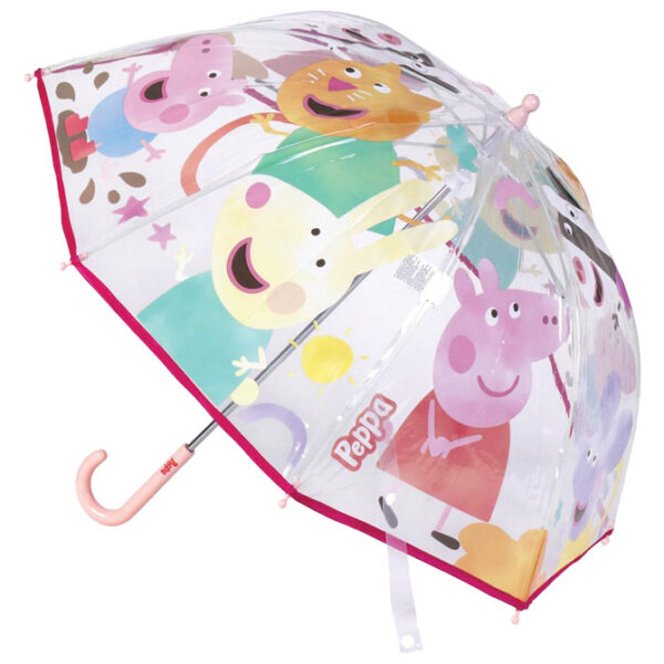 Kišobran dečji ručni (kupola) 45cm Peppa Pig Cerda 2400000719 providni