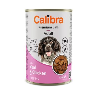 Calibra Dog Premium Line Konzerva Teletina & Piletina 1240g