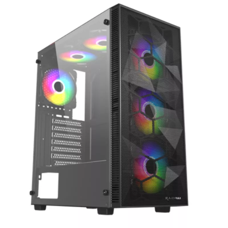 Kuciste Raidmax Talos RGB window/4x 120mm/Crni/650W RX-650XT(B)/RT650RGB