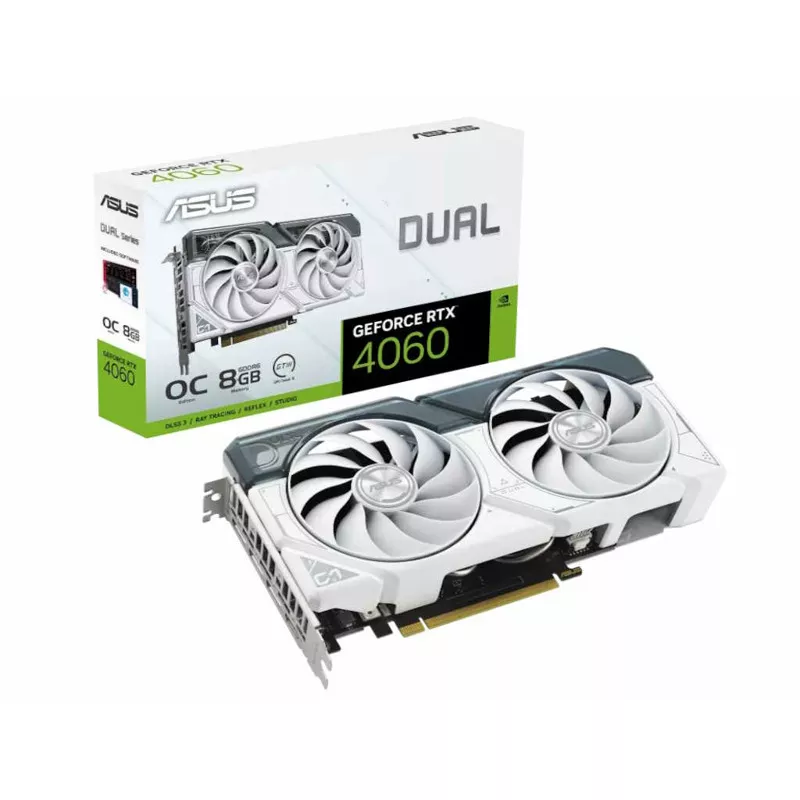 Grafička karta ASUS DUAL-RTX4060-O8G-WHITE NVD/8GB/GDDR6/128bit/bela