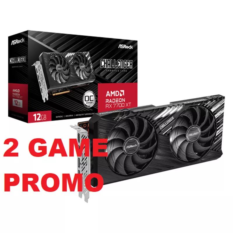 SVGA Asrock Radeon RX 7700 XT Challenger 12G GDDR6 OC, RX7700XT CL 12GO