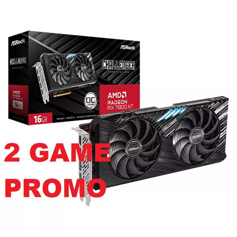 SVGA Asrock Radeon RX 7800 XT Challenger 16GB GDDR6 OC, RX7800XT CL 16GO