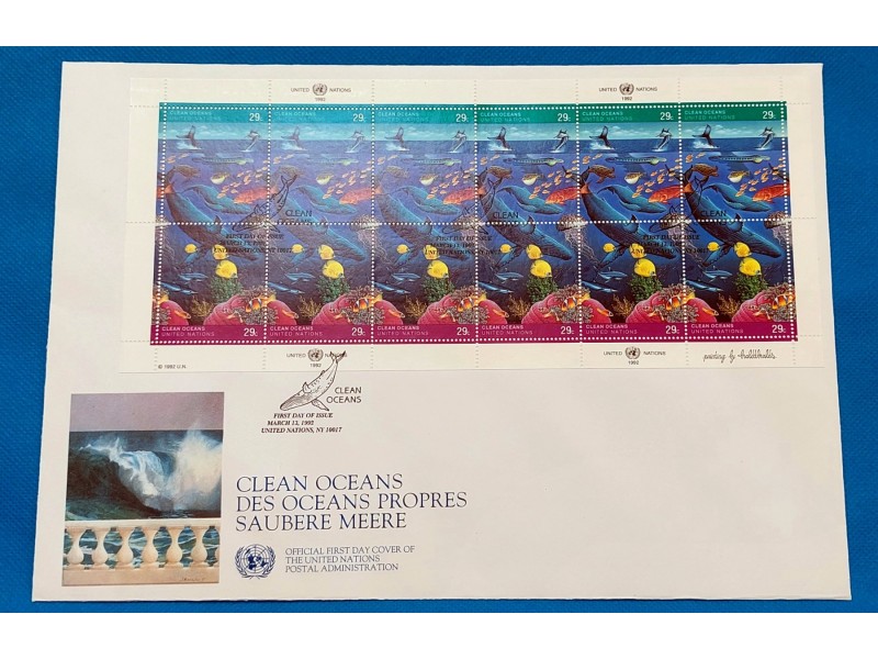 UN New York FDC 1992. FAUNA