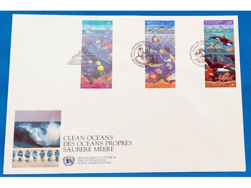 UN New York FDC 1992. FAUNA