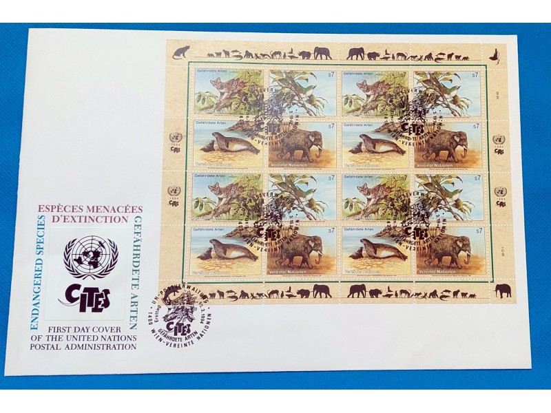 UN Wien FDC 1994. FAUNA