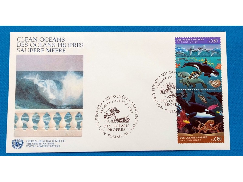 UN Geneve FDC 1992. FAUNA