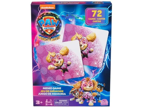 Nickelodeon Igra memorije Paw patrol 72 karte