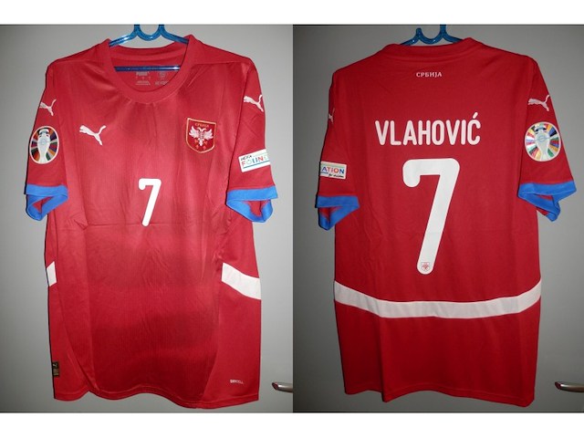 Srbija dres (EURO 2024) Dušan Vlahović 7 Serbia