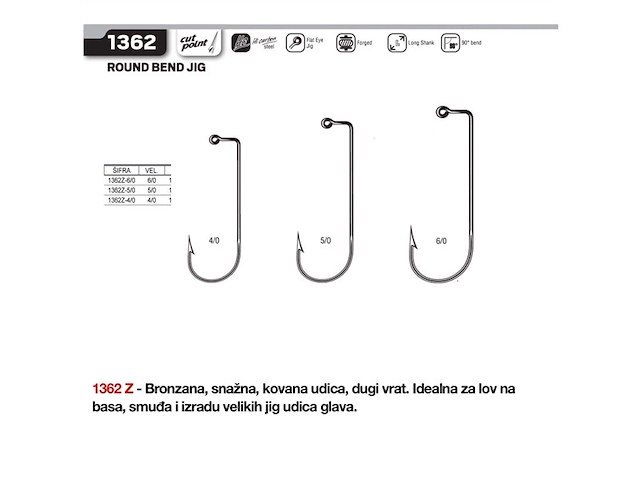 1362(9247BZ EAGLE CLAW) 6/0