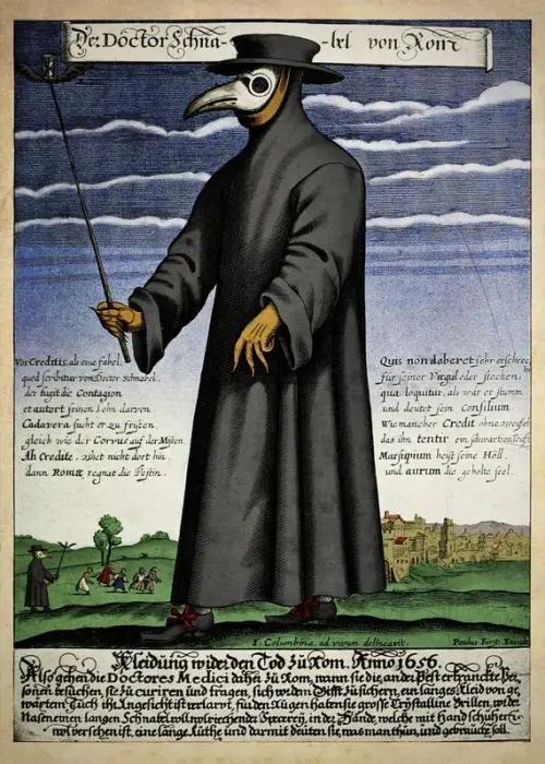 Dr. Schnabel of Rome, a Plague Doctor (1656)
