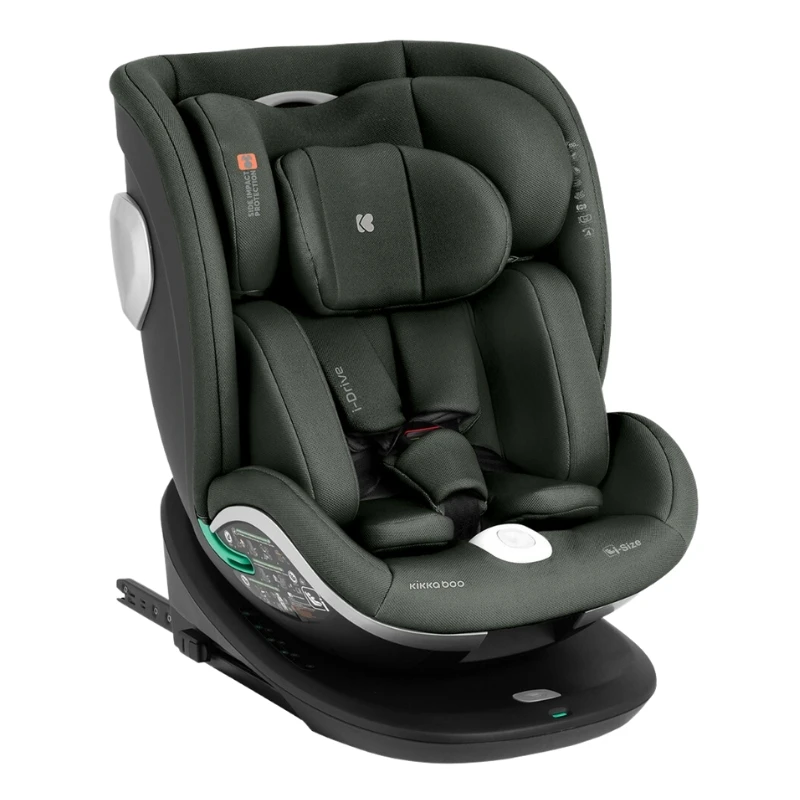 Kikka Boo Drive Isofix auto sedište za decu i-Size Army Green, 40-150cm