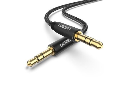 UGREEN AUX kabl 3.5mm 2m gold AV112 crni