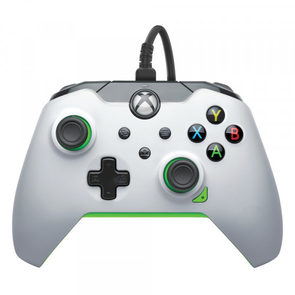 XBOX/PC Wired Controller White Neon Green