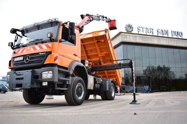 Mercedes-Benz AXOR 1833 4x4 PALFINGER PK 12001 CRANE KIPPER kiper