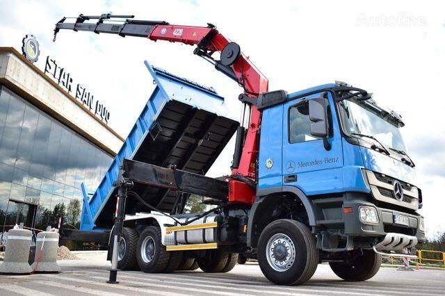 Mercedes-Benz 6x6 ACTROS 3341 HMF 4220-K4 KIPPER CRANE KRAN kiper