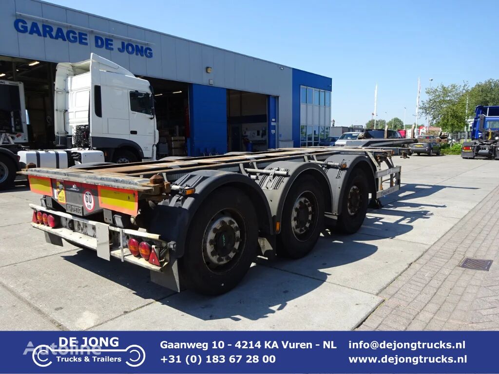 D-Tec Flexitrailer / 3x Extendable / Disc / 1 Lift Axle poluprikolica za prevoz kontejnera