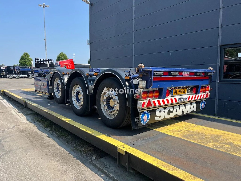 Pacton TRAILERS container chassis | Steering axle | Geschoopeerd poluprikolica za prevoz kontejnera