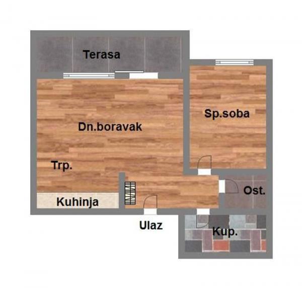 Dvosoban stan na prodaju, 50m2, 80.550€