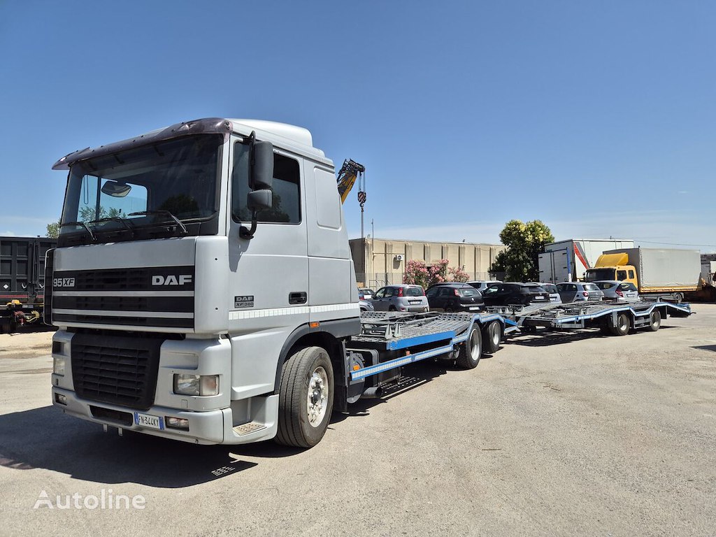 DAF XF 95.380 autotransporter + prikolica autotransportera