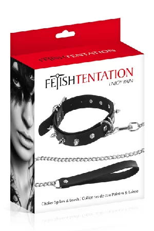 Fetish Choker Spikes Leash, 6060150010