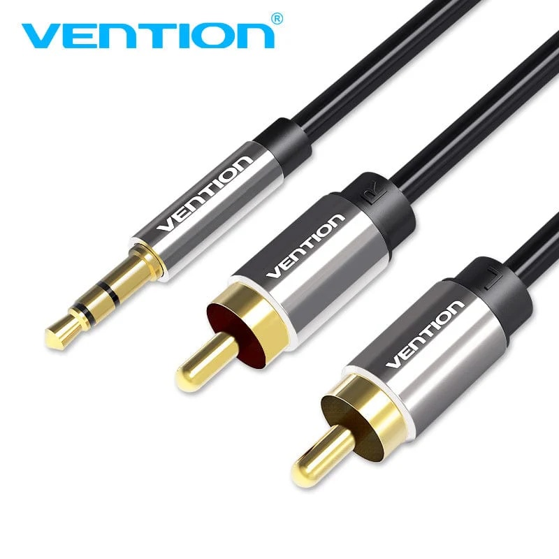 Kabl 3.5mm ST M-2xRCA M gold 0.5m