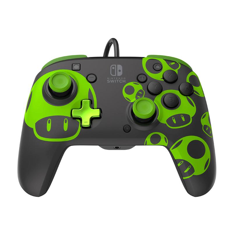 PDP Nintendo Switch Wired Controller Rematch - 1UP Glow in the Dark