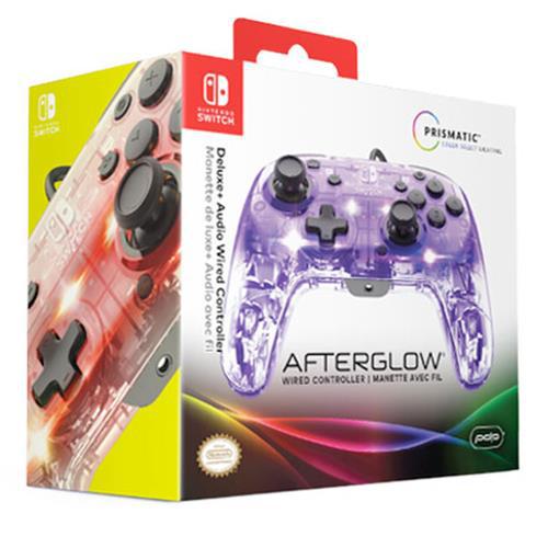 PDP Nintendo Switch Deluxe Wired Pro Controller Afterglow + Audio