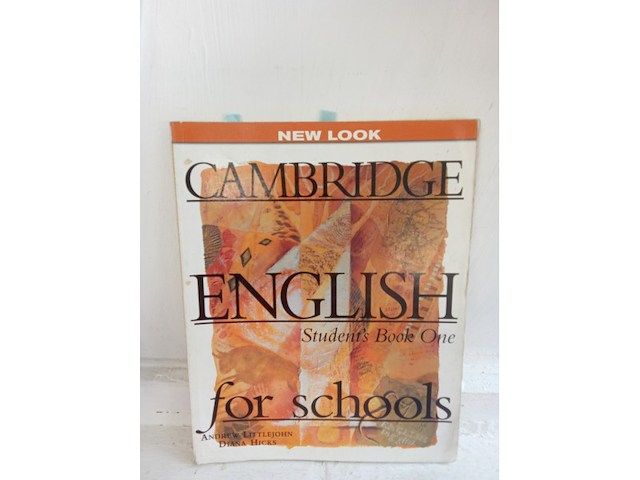 CAMBRIDGE ENGLISH FOR SCHOOLS STUDENTS BOOK ONE