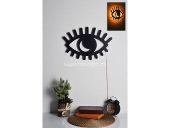 WALLXPERT Zidna LED dekoracija Evil Eye Yellow