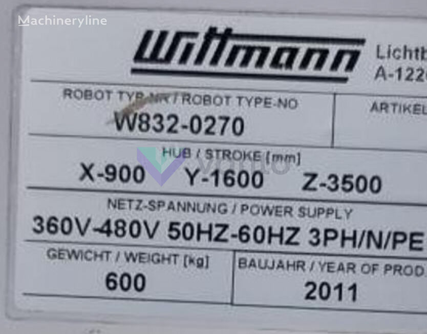 Wittmann W832-0270 industrijski robot