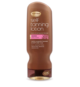 TOP TEN SELF TANNING LOTION -DARK SHADE