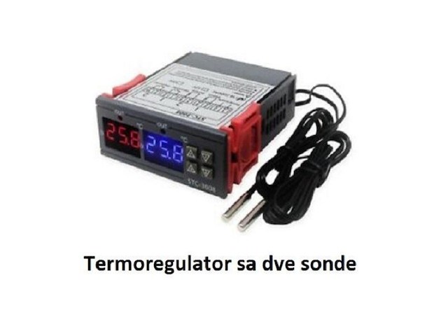 Termoregulator sa dve sonde - 120C - 12V - STC-3008