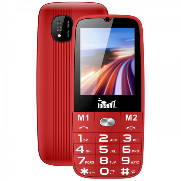 MeanIT Mobilni telefon - Senior 15, Crveni