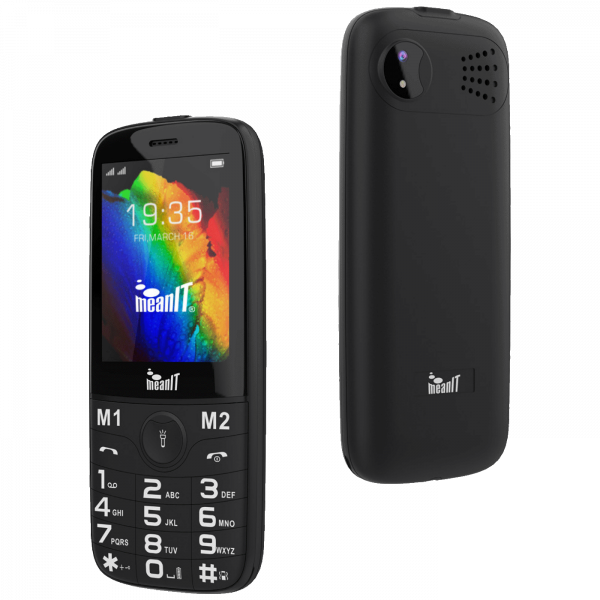 MeanIT Telefon mobilni, 2.8'' ekran, Dual SIM, Led lampa - SENIOR 20, Crni