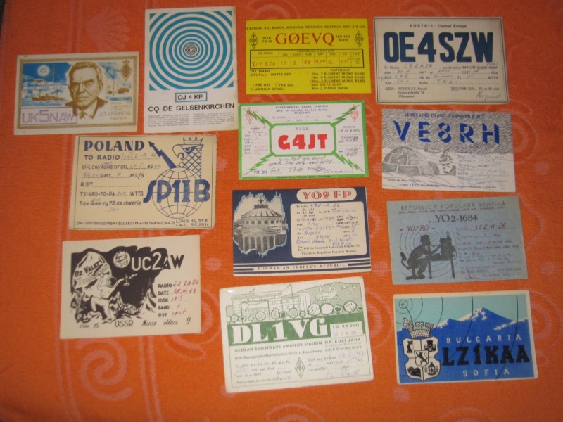 QSL razglednice, lot od 76 komada. RETKO U PONUDI!!!