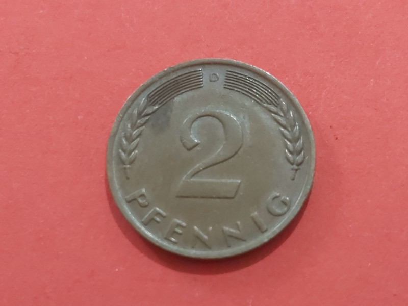 Nemačka - 2 pfennig 1966 god D