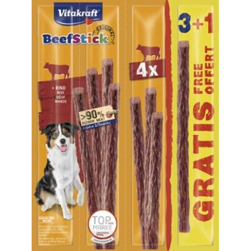 VITAKRAFT Poslastica za pse BeefStick Salami s govedinom 4x12g, 3+1 gratis