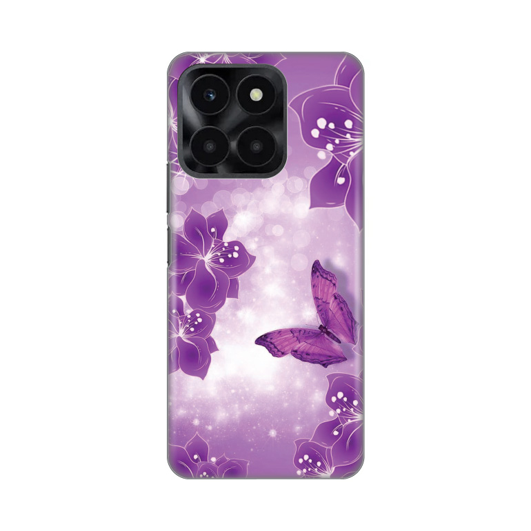 Zastitna silikonska maska (futrola) PRINT - Huawei Honor X6a Butterfly And Flowers