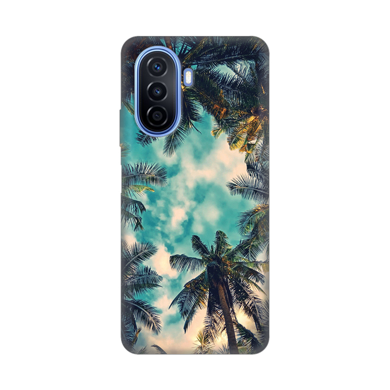 Zastitna silikonska maska (futrola) PRINT - Huawei nova Y70 Palm Tree