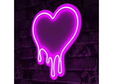 WALLXPERT ZIDNA LED DEKORACIJA MELTING HEART PINK