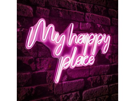 WALLXPERT ZIDNA LED DEKORACIJA MY HAPPY PLACE PINK