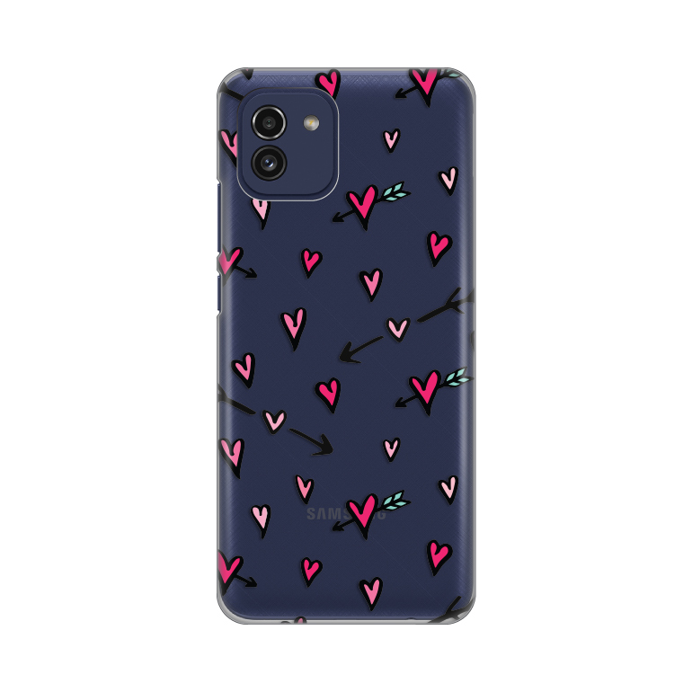 Zastitna ultra tanka (skin) maska / futrola PRINT - Samsung A035 Galaxy A03 Hearts Pattern