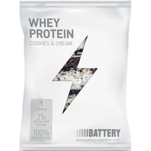 BATTERY WHEY PROTEIN COOKIES&CREAM 30G