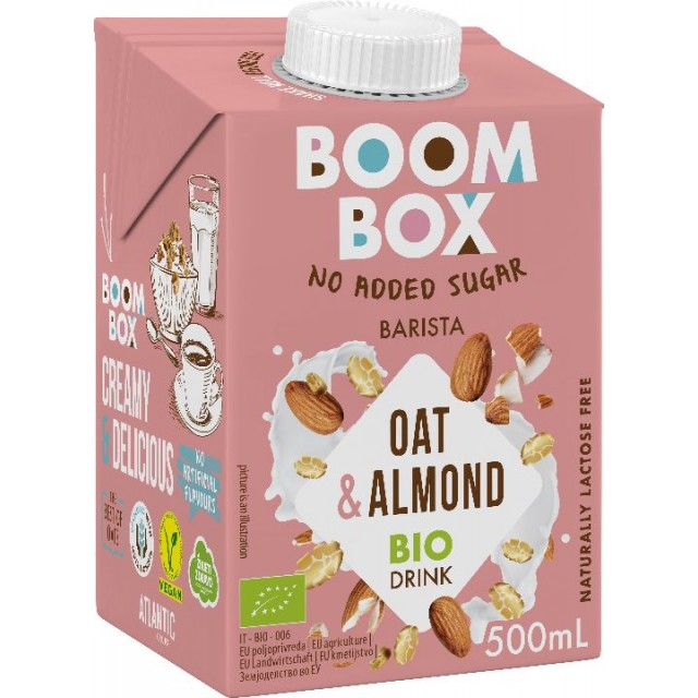 BOOM BOX BIO OVSENI NAPITAK SA BADEMOM 500ML