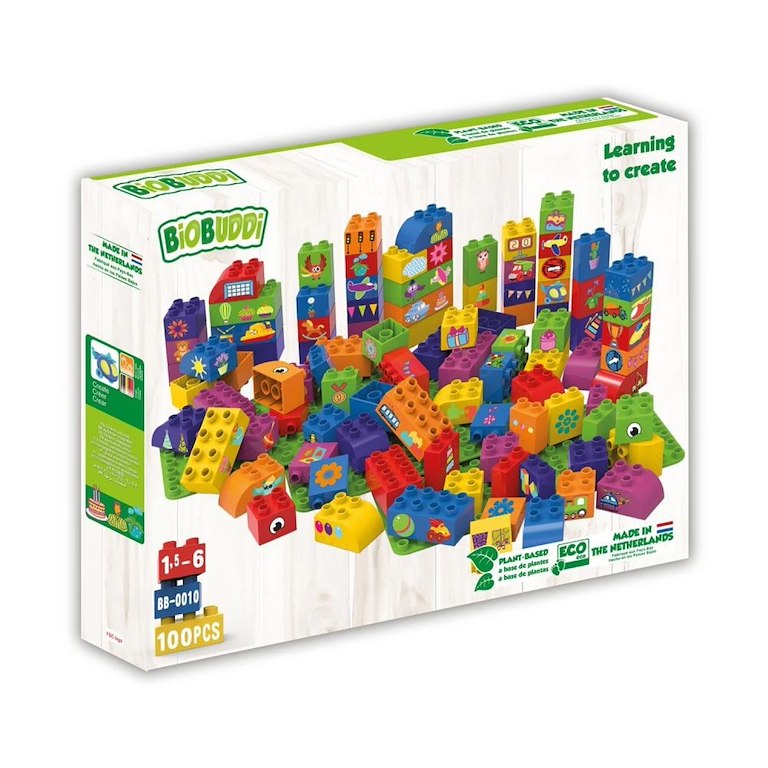 BIOBUDDI SET KOCKE LEARNING TO BUILD 100PCS