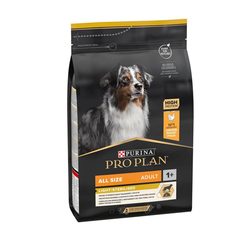 PURINA PRO PLAN All Breed Adult Light / Sterilised Piletina 3kg